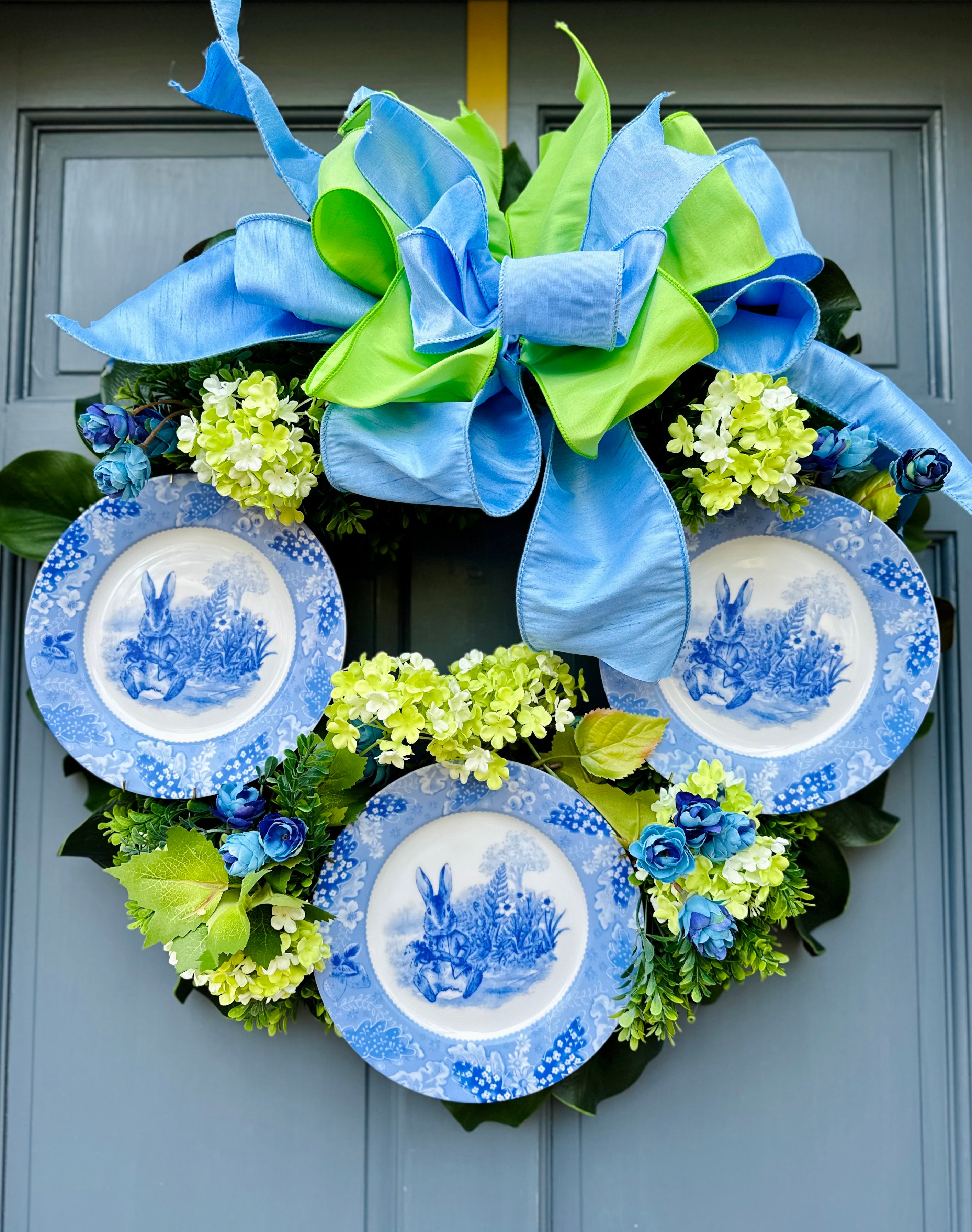 Wreath maker preppy grand millennial wreaths. Vintage plate wreaths ...
