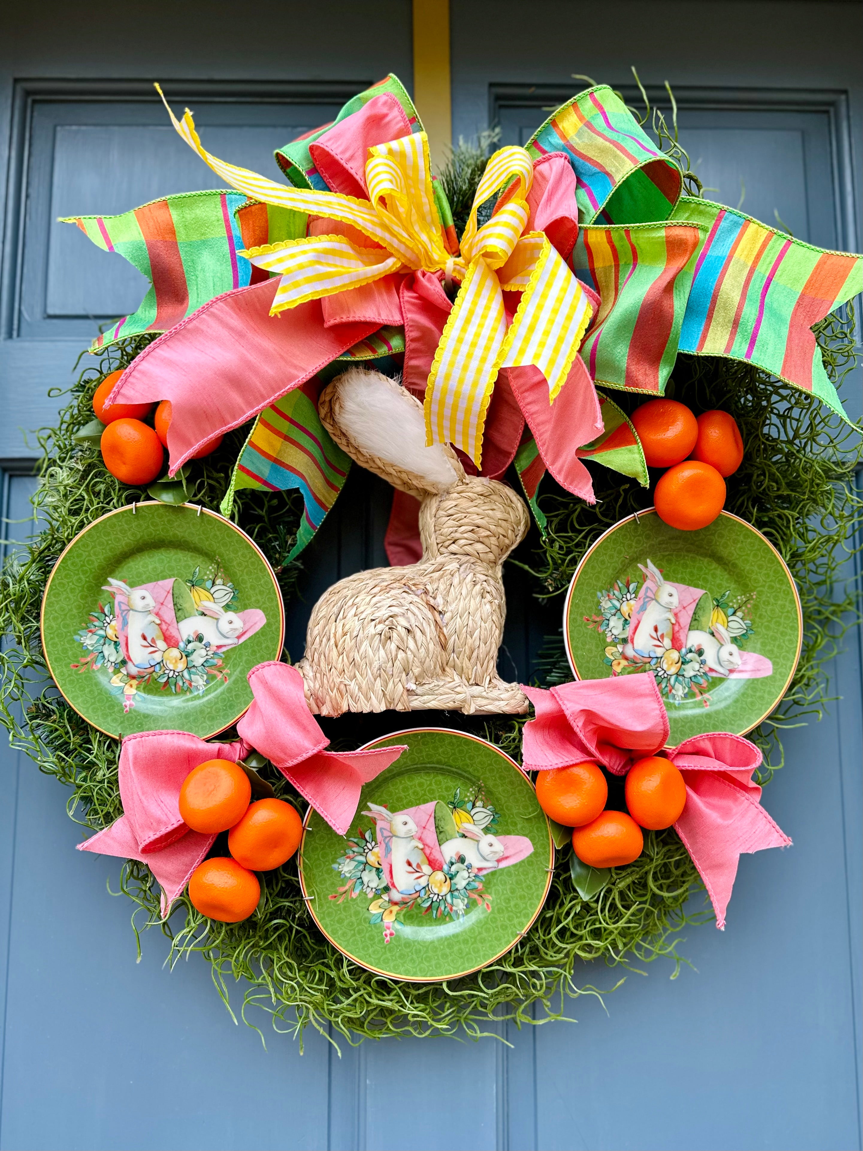 Wreath maker preppy grand millennial wreaths. Vintage plate wreaths ...