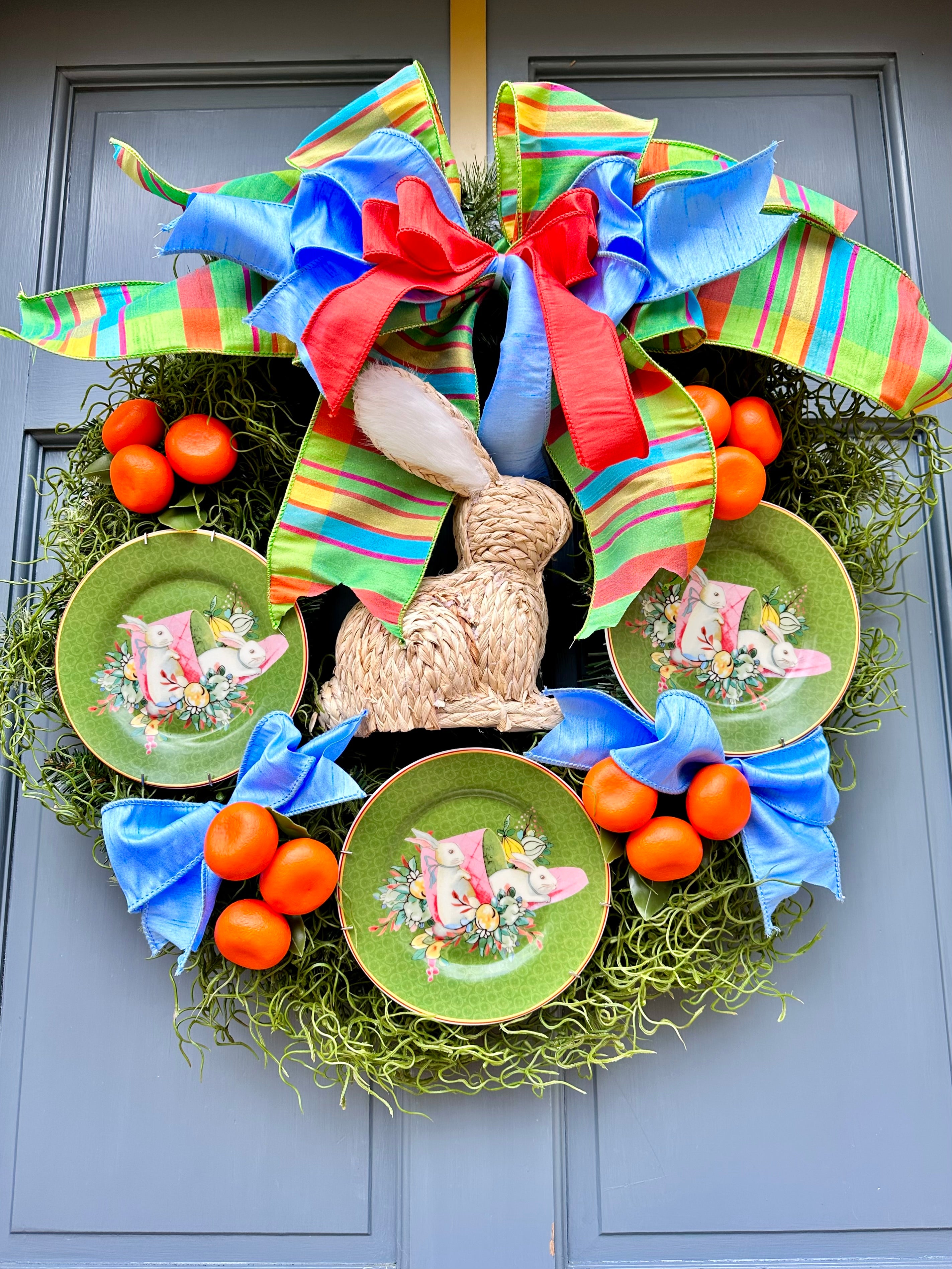 Wreath maker preppy grand millennial wreaths. Vintage plate wreaths ...